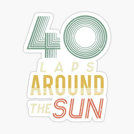 DOPASTICKER 40 Laps Around The Sun V2 Sticker Phone Decal Water Bottle ...
