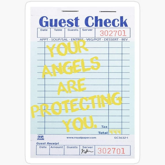 DOPASTICKER 444Guest Check Glossy Sticker Birthday Gifts - Decorative ...