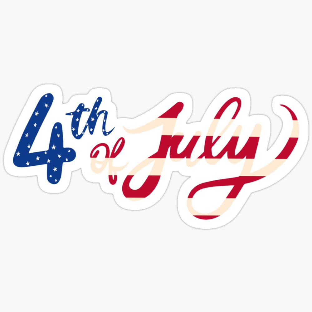 DOPASTICKER 4Th Of July American Flag Sticker Fourth Of July Sticker ...