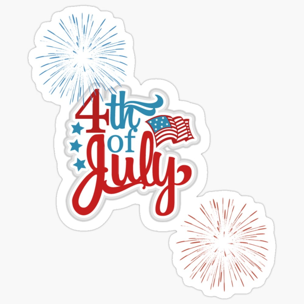 DOPASTICKER 4Th Of July Collection Sticker Fourth Of July Sticker ...