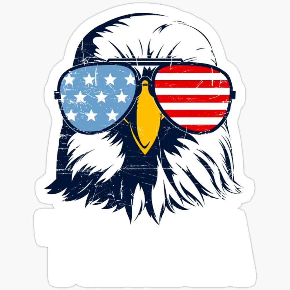 DOPASTICKER 4Th July Eagle 'Merica America Independence Day Patriot Usa ...