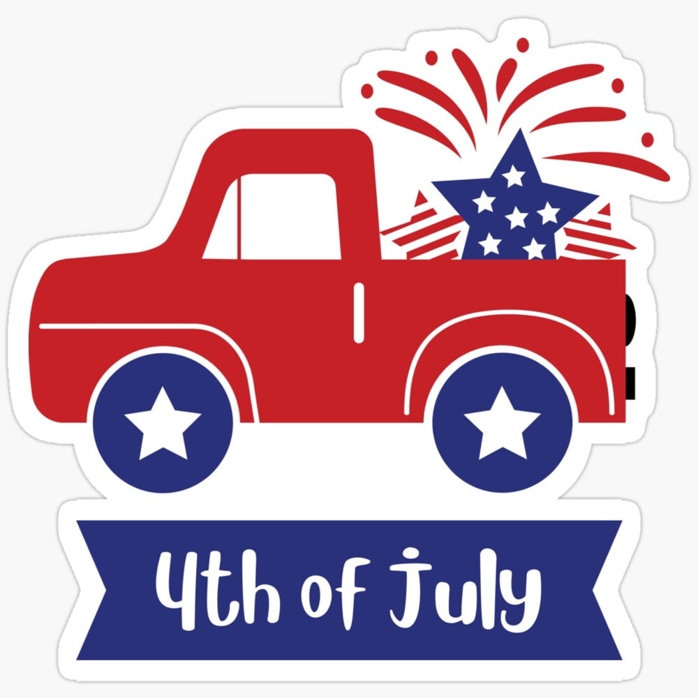 DOPASTICKER 4Th July Fireworks Sticker Fourth Of July Sticker, Memorial ...
