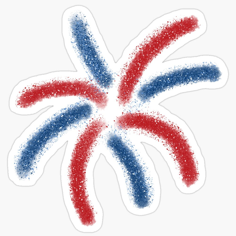 DOPASTICKER 4Th Of July Fireworks Sticker Fourth Of July Sticker ...
