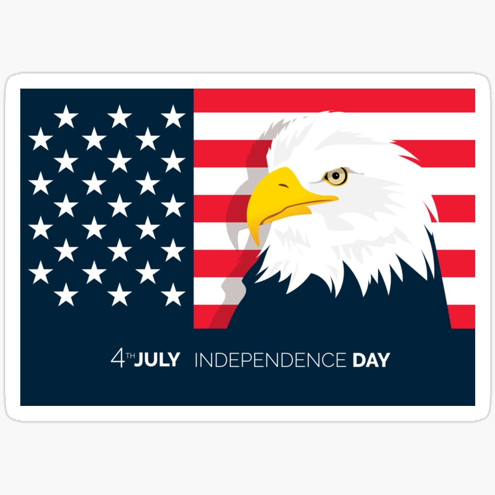 DOPASTICKER 4Th July Independence Day 2 Sticker Fourth Of July Sticker ...
