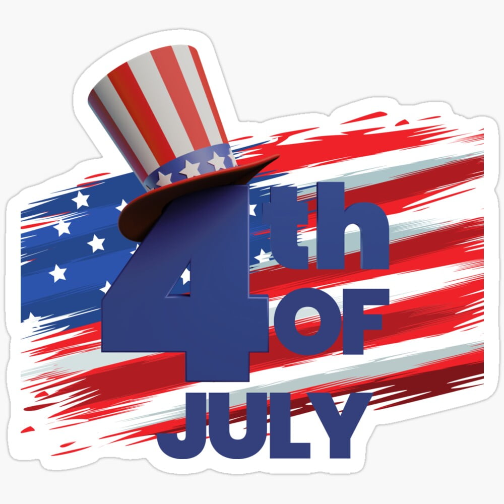DOPASTICKER 4Th Of July Independence Day Sticker Fourth Of July Sticker ...