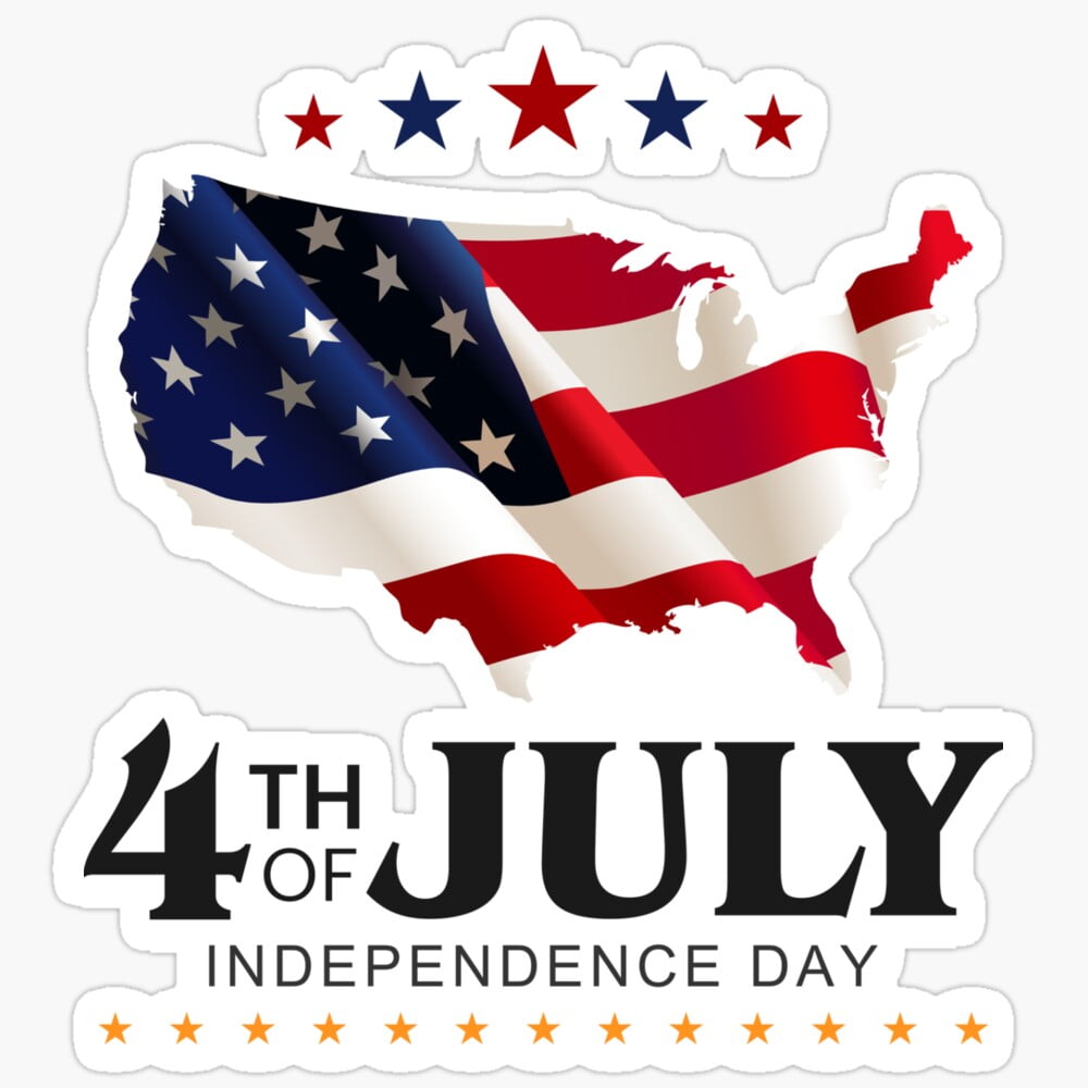 DOPASTICKER 4Th July Independence Day Sticker Fourth Of July Sticker ...