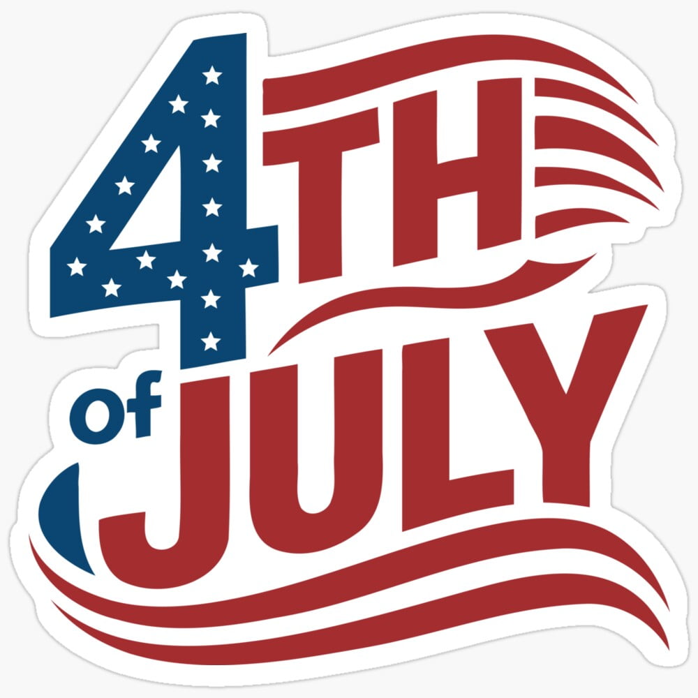 DOPASTICKER 4Th July Independence Day Sticker Fourth Of July Sticker ...