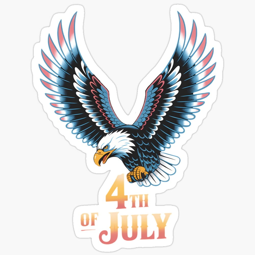 DOPASTICKER 4Th Of July Patriotic And Festive Independence Day Sticker ...