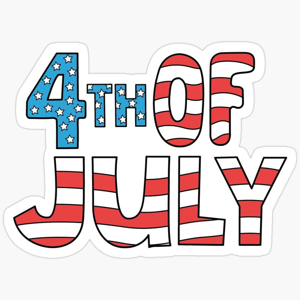DOPASTICKER 4Th Of July Patriotic Sticker Fourth Of July Sticker ...