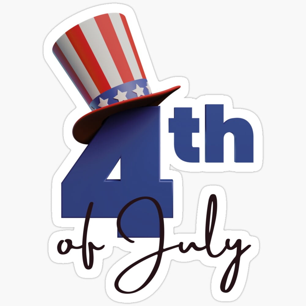 DOPASTICKER 4Th Of July Sticker Fourth Of July Sticker, Memorial Day ...