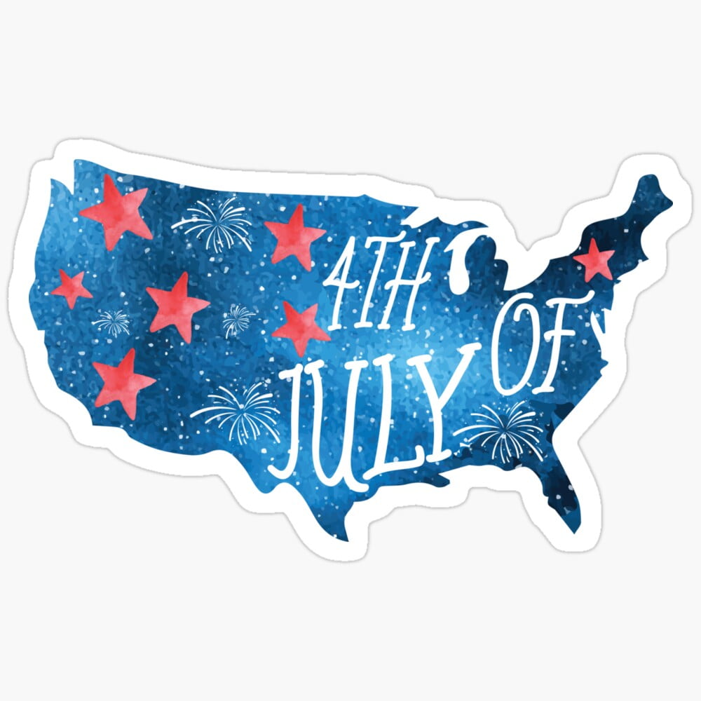 DOPASTICKER 4Th Of July Sticker Fourth Of July Sticker, Memorial Day ...