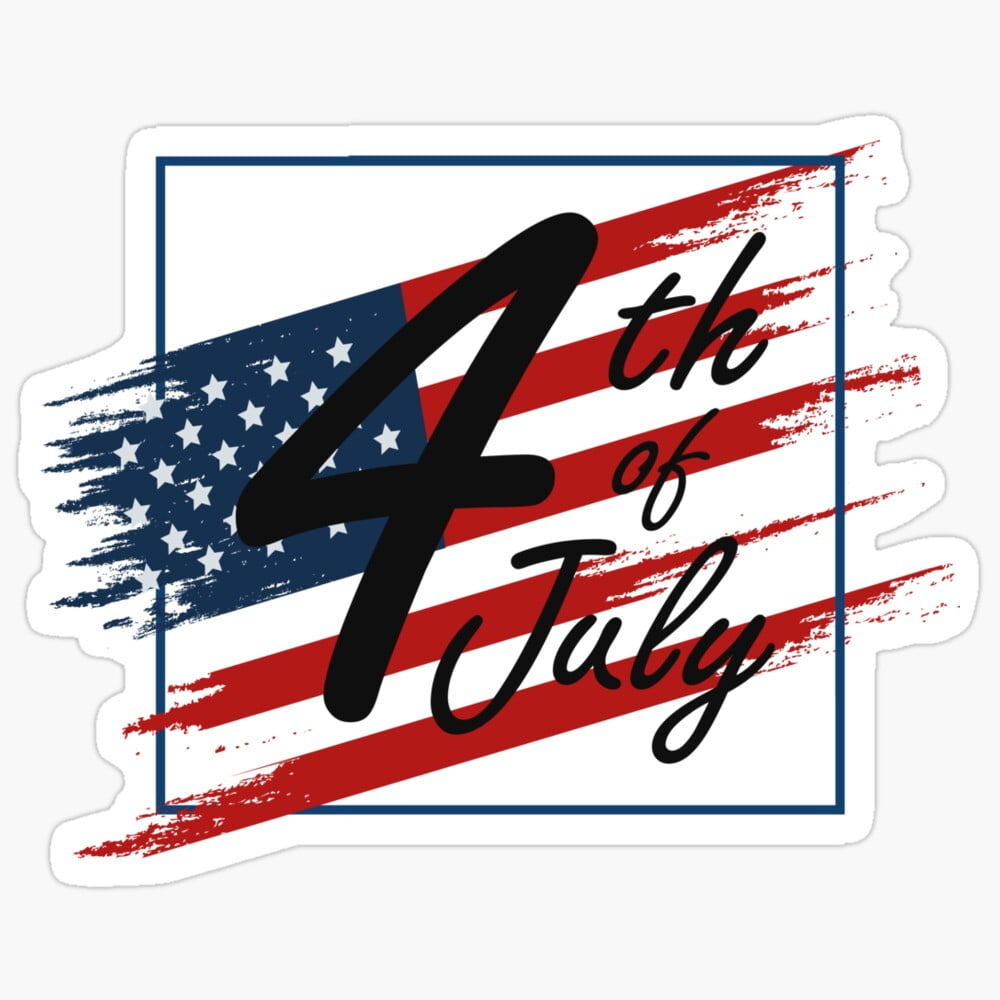 DOPASTICKER 4Th Of July Sticker Fourth Of July Sticker, Memorial Day ...