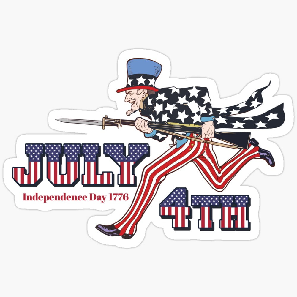 DOPASTICKER 4Th Of July Sticker Fourth Of July Sticker, Memorial Day ...