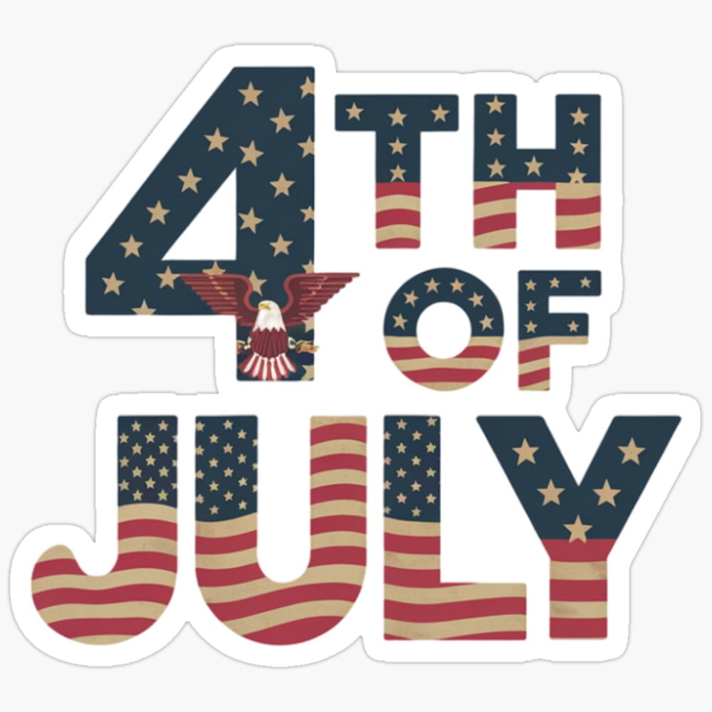 DOPASTICKER 4Th Of July Sticker Fourth Of July Sticker, Memorial Day ...