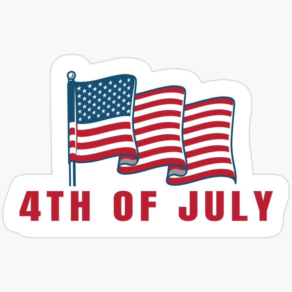 DOPASTICKER 4Th Of July Sticker Fourth Of July Sticker, Memorial Day ...