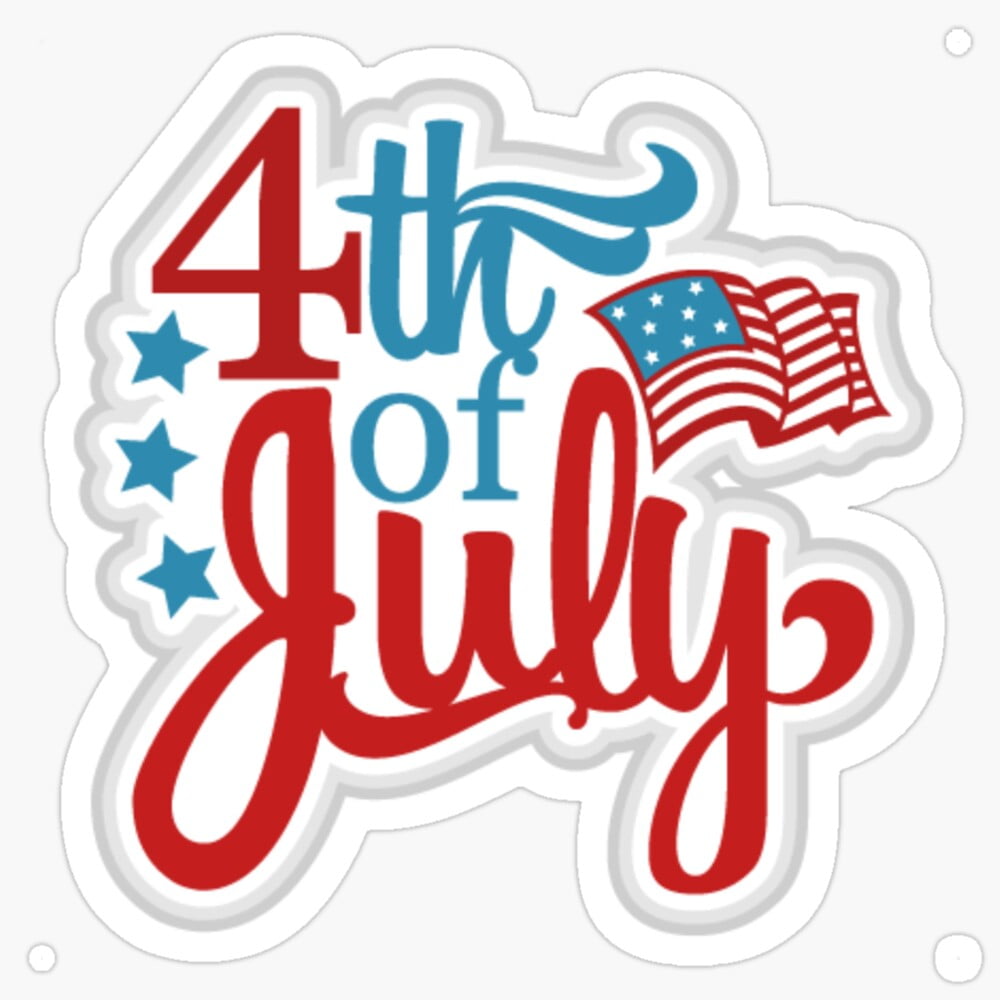 DOPASTICKER 4Th Of July Sticker Fourth Of July Sticker, Memorial Day ...