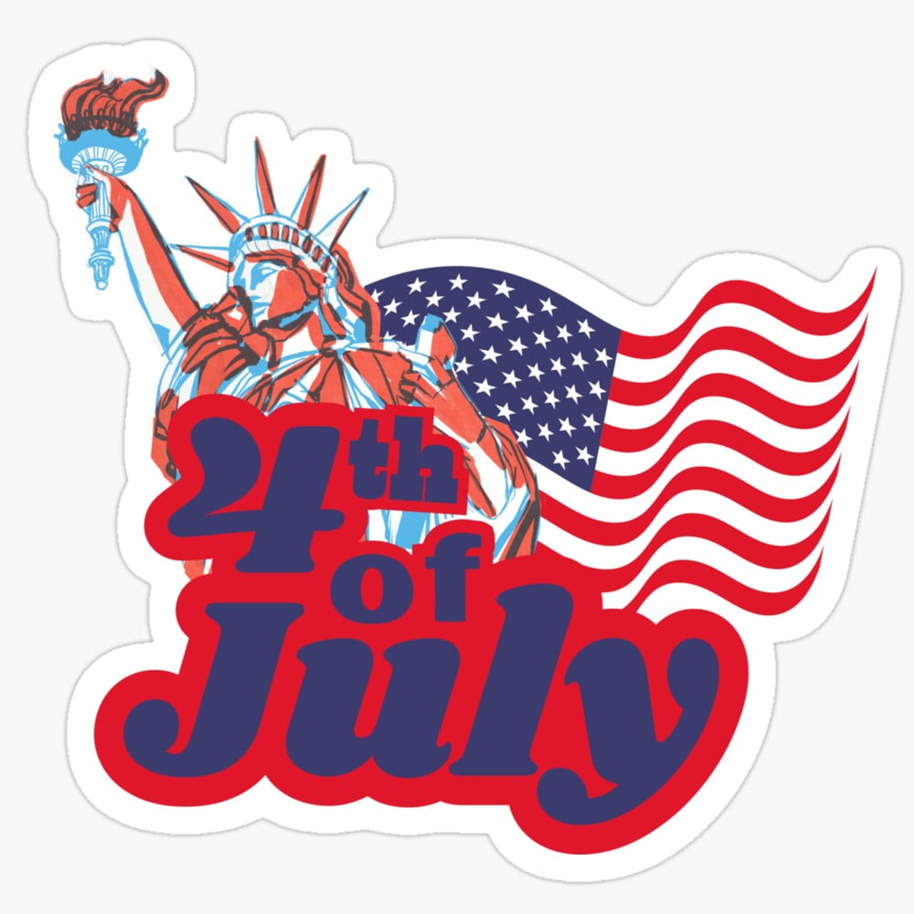 DOPASTICKER 4Th Of July Sticker Fourth Of July Sticker, Memorial Day ...