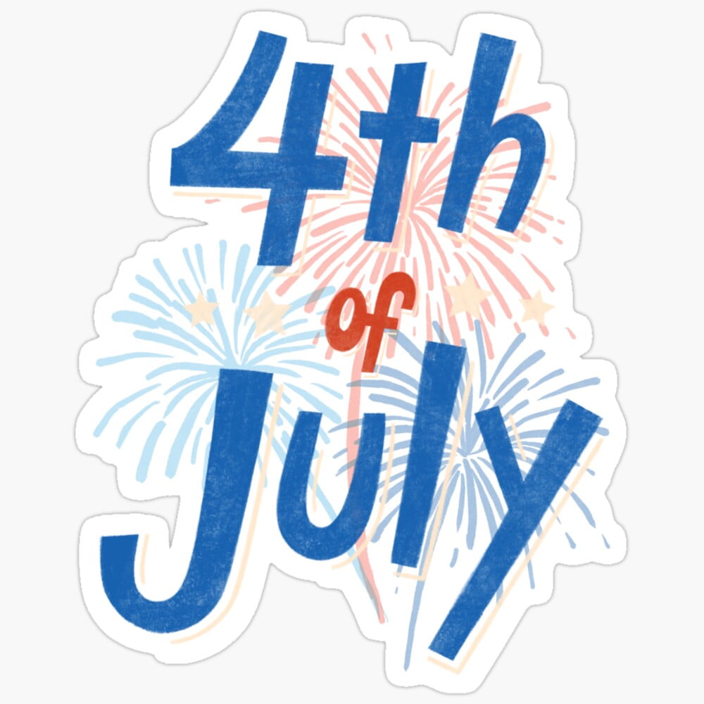 DOPASTICKER 4Th Of July Sticker Fourth Of July Sticker, Memorial Day ...