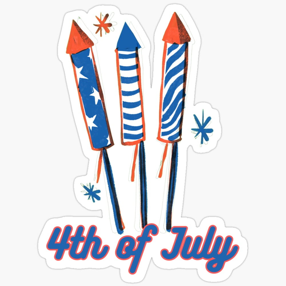 DOPASTICKER 4Th Of July Sticker Fourth Of July Sticker, Memorial Day ...