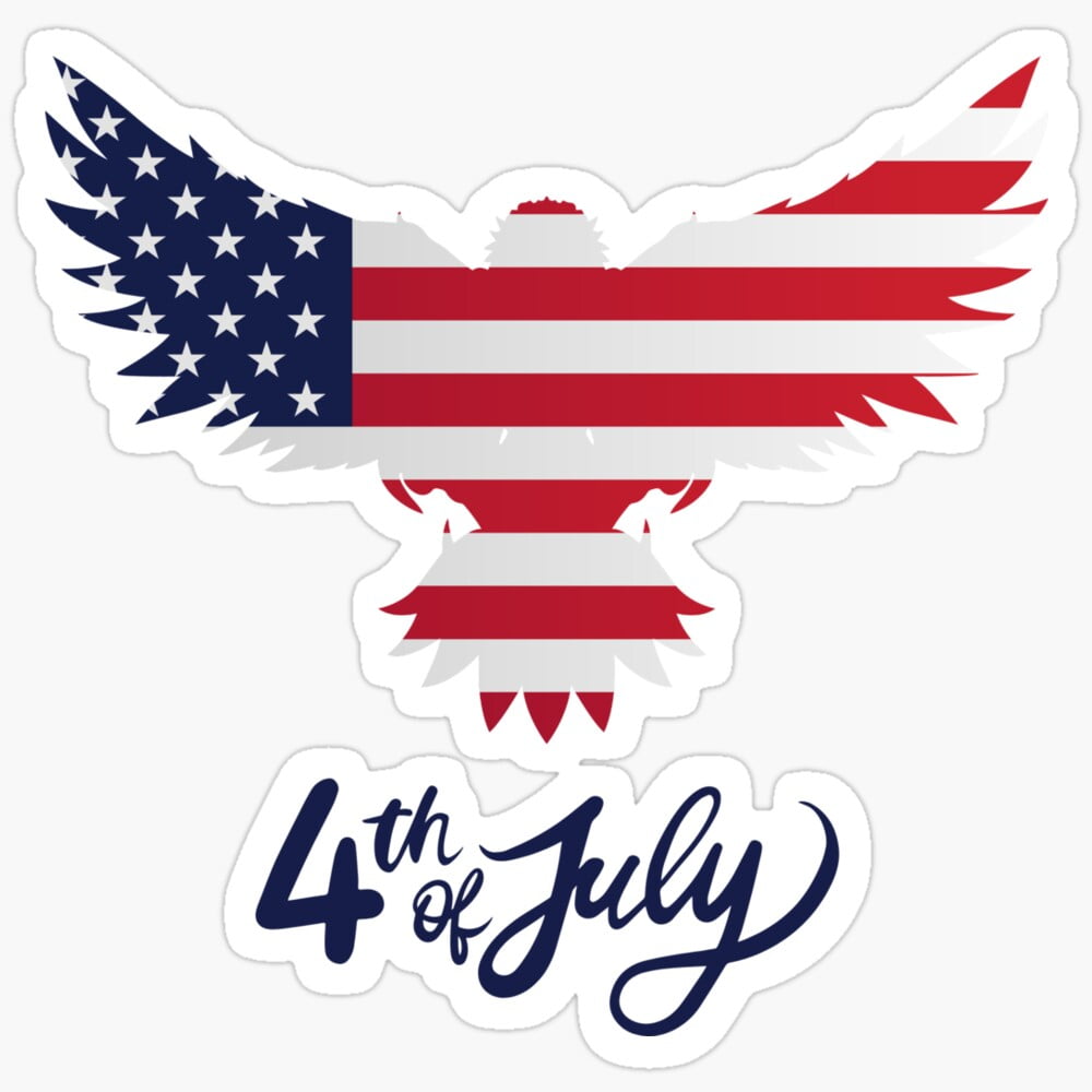 DOPASTICKER 4Th Of July Sticker Fourth Of July Sticker, Memorial Day ...
