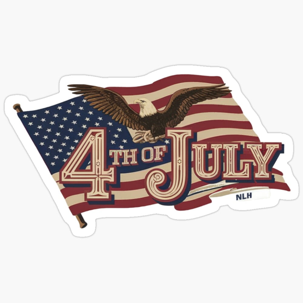 DOPASTICKER 4Th July Sticker Fourth Of July Sticker, Memorial Day ...