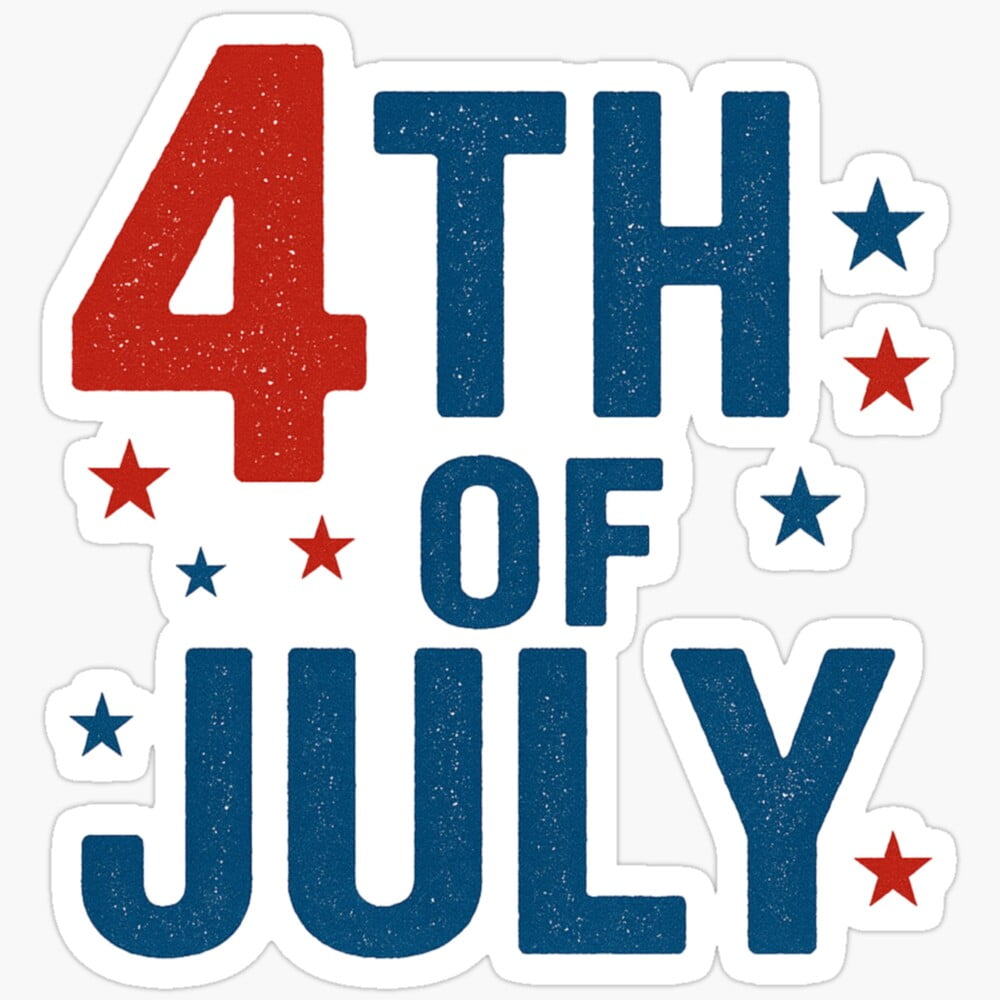 DOPASTICKER 4Th Of July Sticker Fourth Of July Sticker, Memorial Day ...