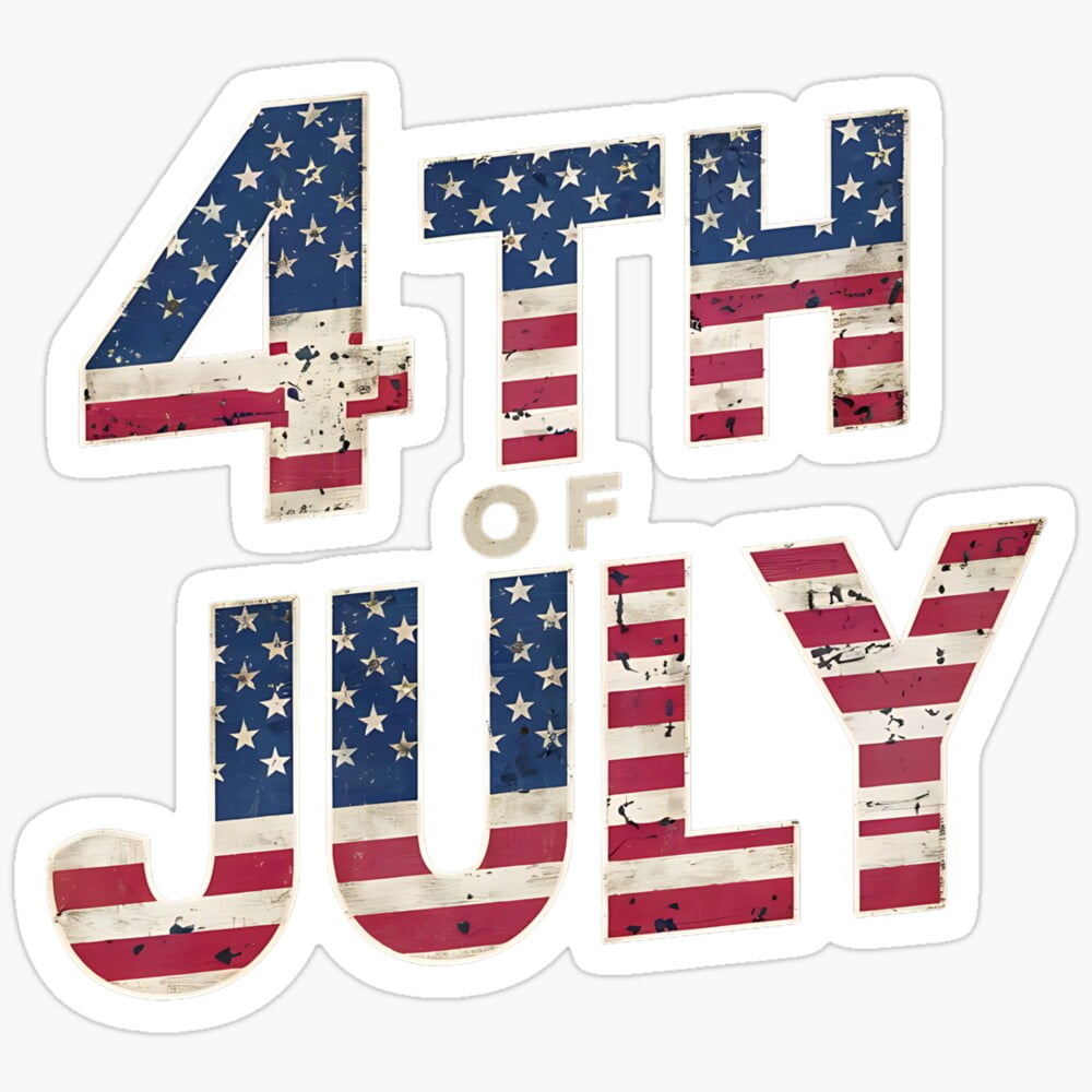 DOPASTICKER 4Th Of July Sticker Fourth Of July Sticker, Memorial Day ...