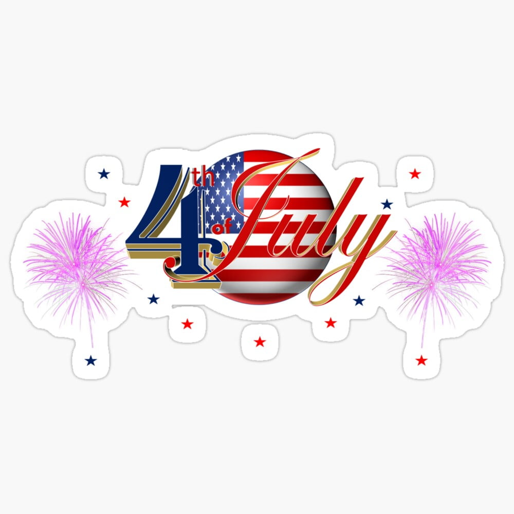 DOPASTICKER 4Th Of July Sticker Fourth Of July Sticker, Memorial Day ...