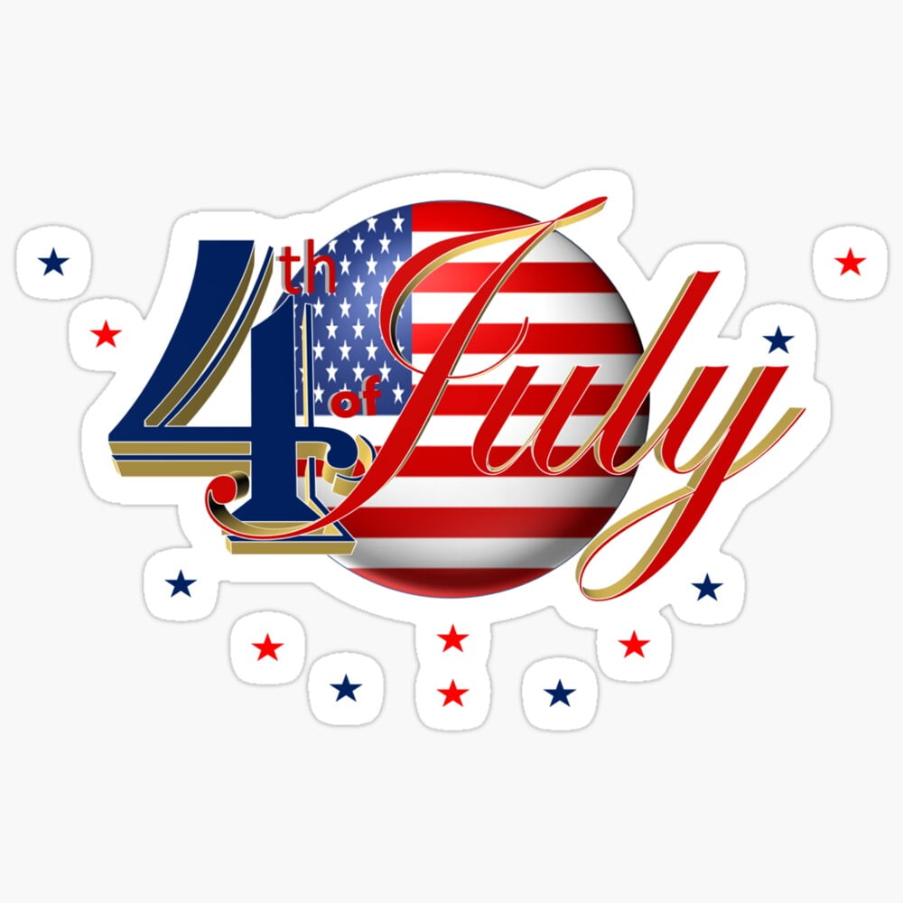 DOPASTICKER 4Th Of July Sticker Fourth Of July Sticker, Memorial Day ...