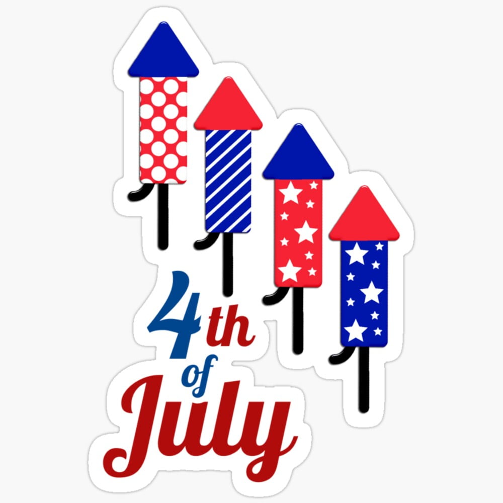 DOPASTICKER 4Th O July Sticker Fourth Of July Sticker, Memorial Day ...
