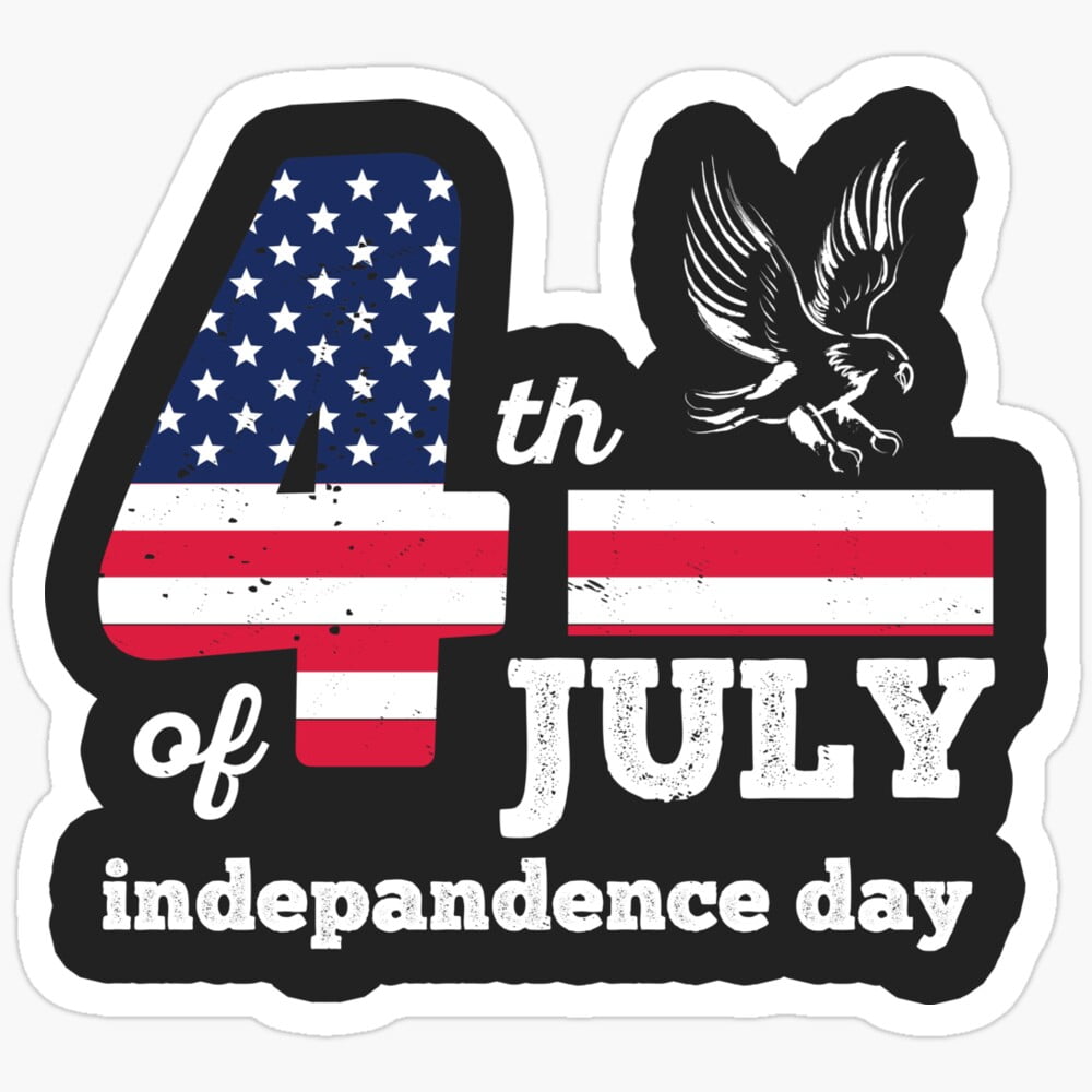 DOPASTICKER 4Th Of July Independence Day Eagle Sticker Phone Decal ...