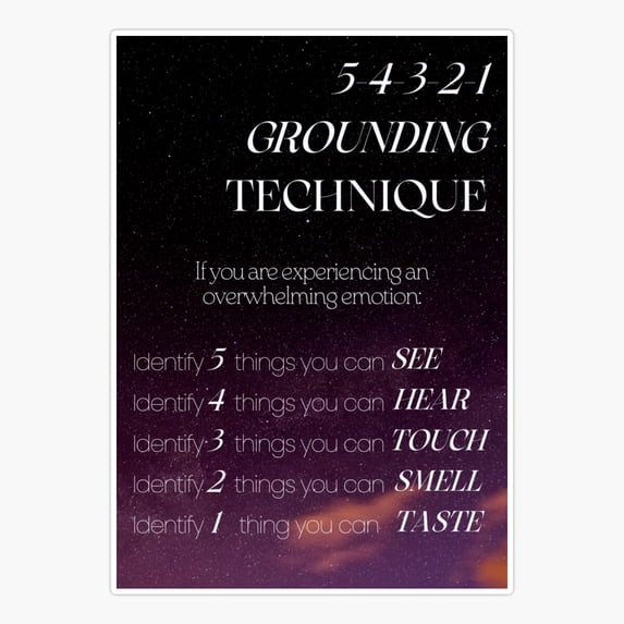 DOPASTICKER 5-4-3-2-1 Grounding Technique Sticker, Phone Sticker Car ...