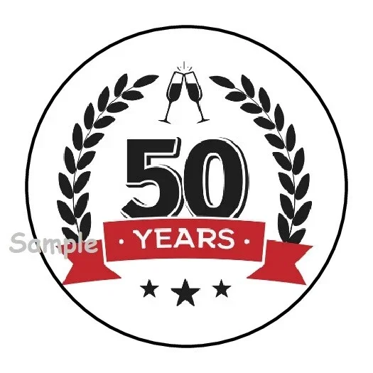 DOPASTICKER 50 Years Stickers Birthday Anniversary Phone Decal Water ...