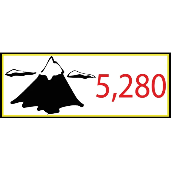DOPASTICKER 5280 Mountains Rectangle Car Bumper Sticker Gift You ...