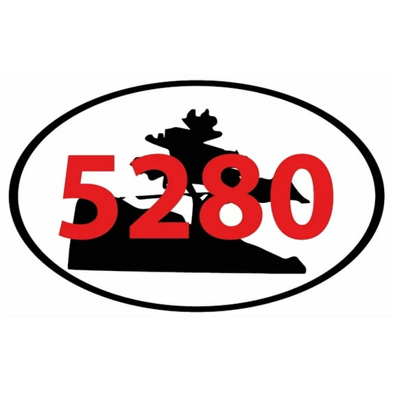 DOPASTICKER 5280 Red Sticker Decal Phone Decal Water Bottle Stickers ...