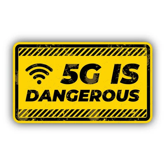 DOPASTICKER 5G Networks Is Dangerous Grunge Sticker Decal Phone Decal ...