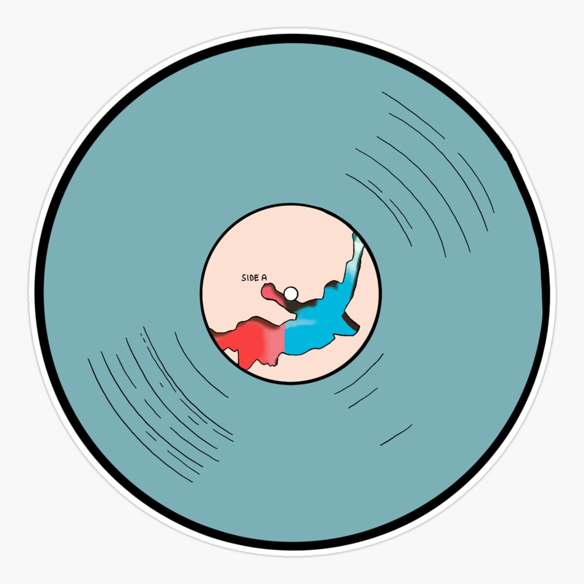 DOPASTICKER 5Sos5 Record Blue Sticker, Phone Sticker Water Bottle ...