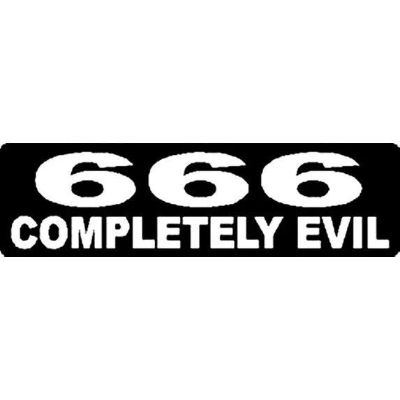 DOPASTICKER 666 Completely Evil Sticker Hard Hat Sticker Phone Decal ...