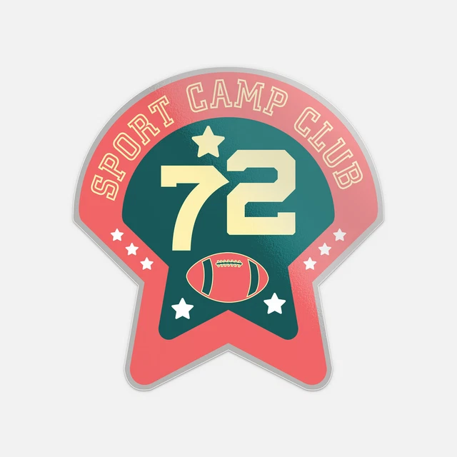 DOPASTICKER 72 American Football Rugby Sport Camp Club Badge Sticker ...