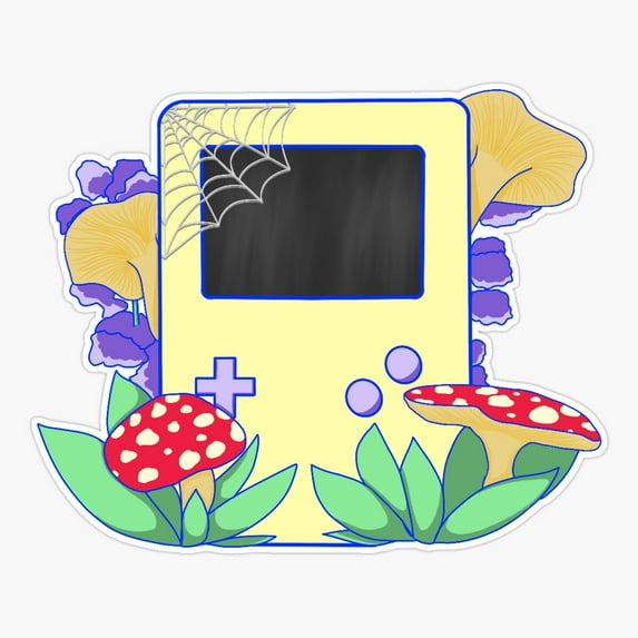 DOPASTICKER 8-Bit Botanicals Sticker, Phone Sticker Water Bottle ...
