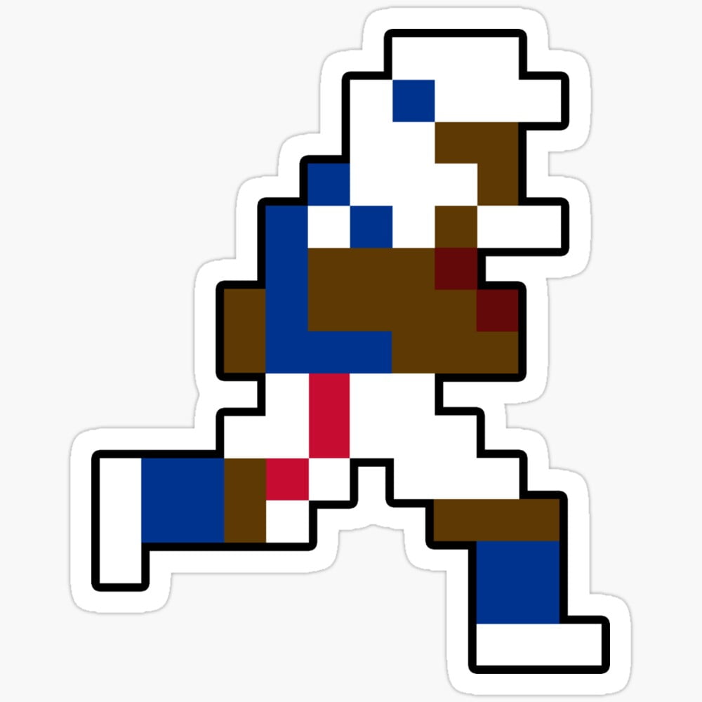 DOPASTICKER 8-Bit Buffalo Retro Pixel Football Player - Phone Stickers ...