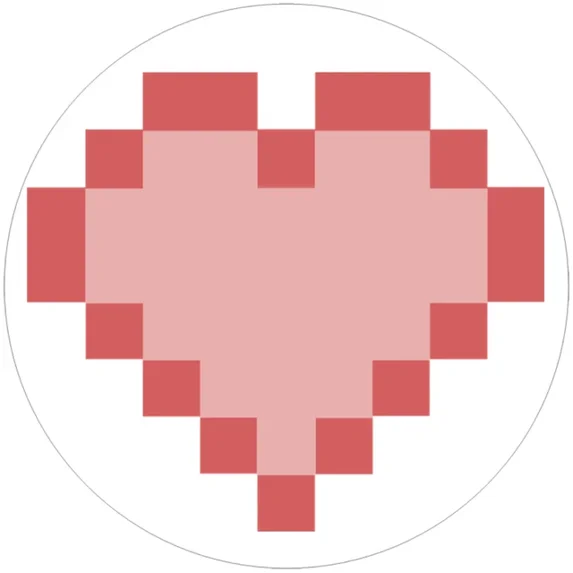 DOPASTICKER 8-Bit Pink Heart Phone Decal Water Bottle Stickers, Cars ...