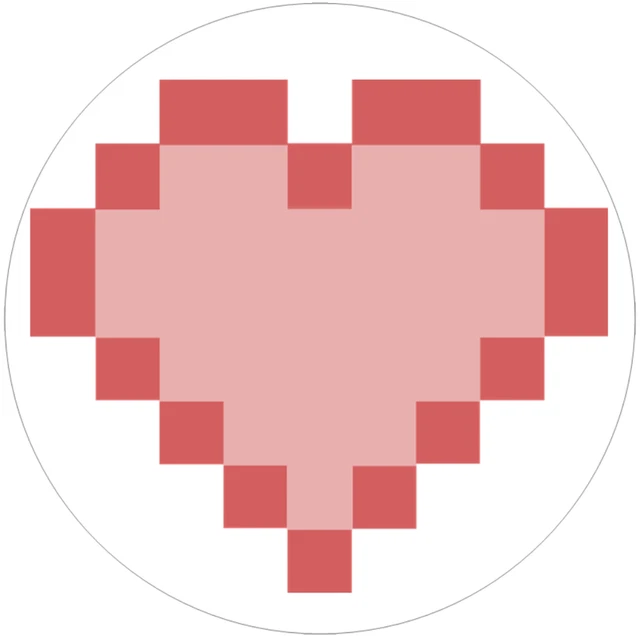 DOPASTICKER 8-Bit Pink Heart, Stickers Phone Decal Water Bottle ...