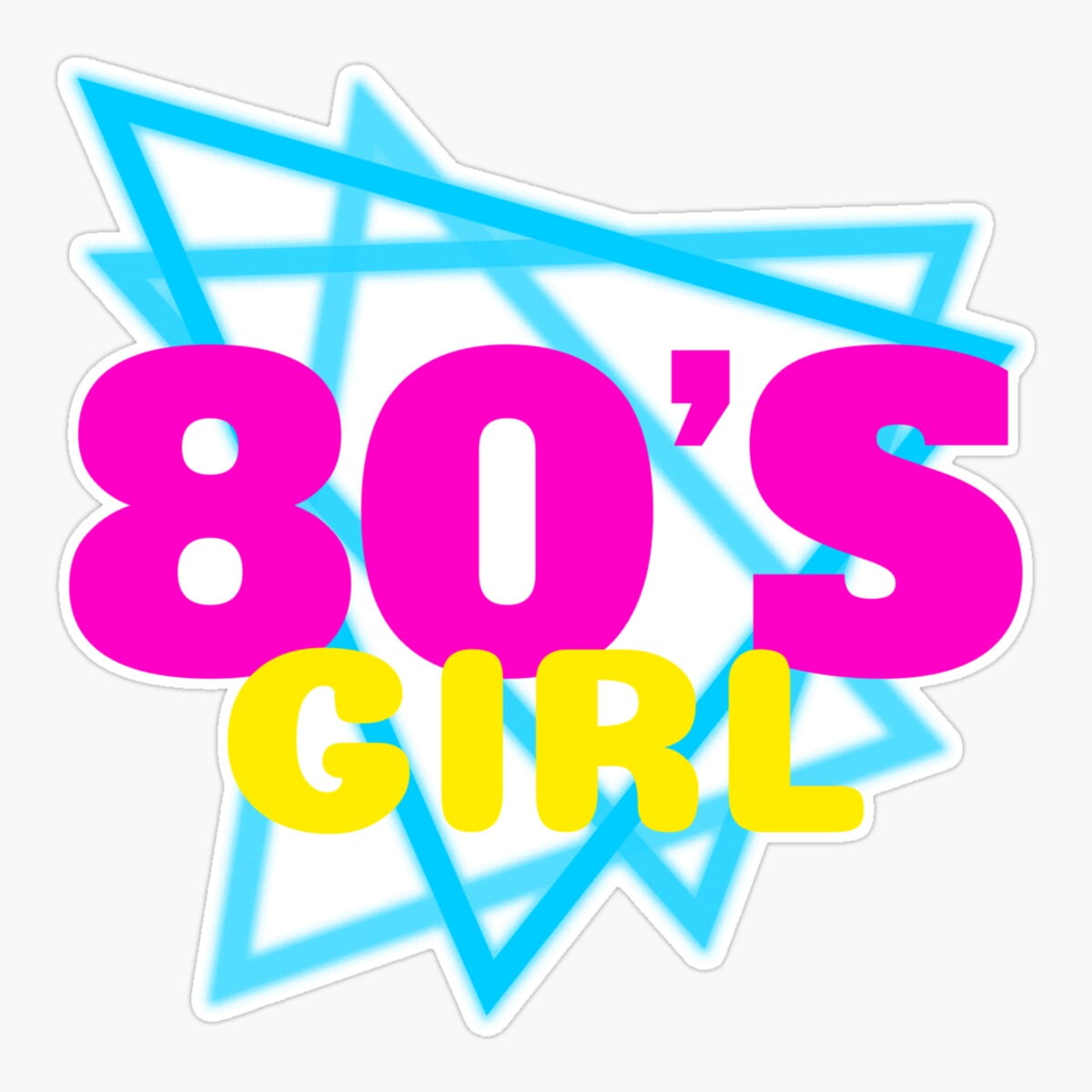 DOPASTICKER 80'S Girl, I Love The 1980'S Sticker, Phone Sticker Car ...