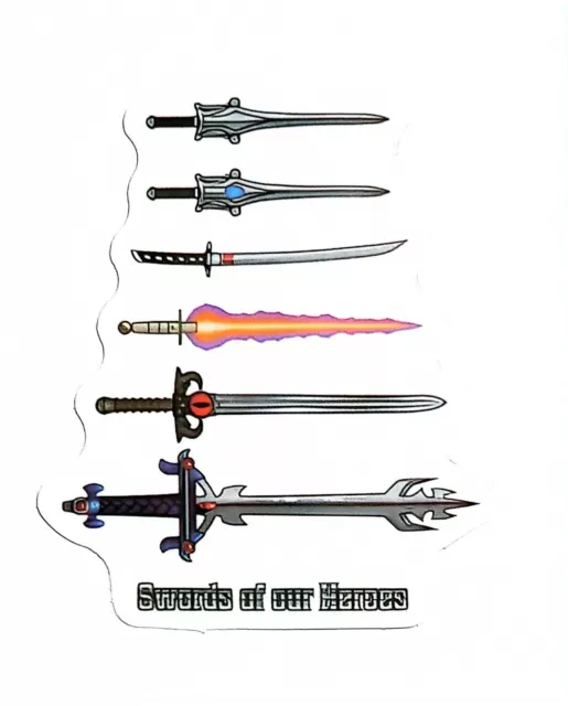 DOPASTICKER 80S Cartoon Swords Of Our Heroes Anime Sticker Phone Decal ...
