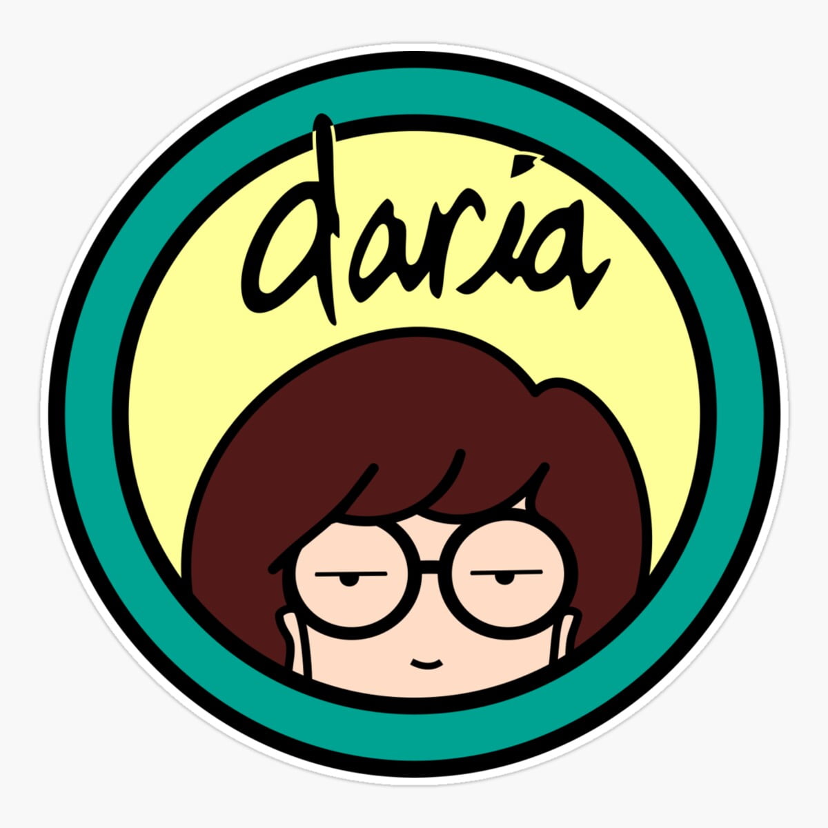 DOPASTICKER 90S Daria Logo Sticker, Phone Sticker Car Stickers ...