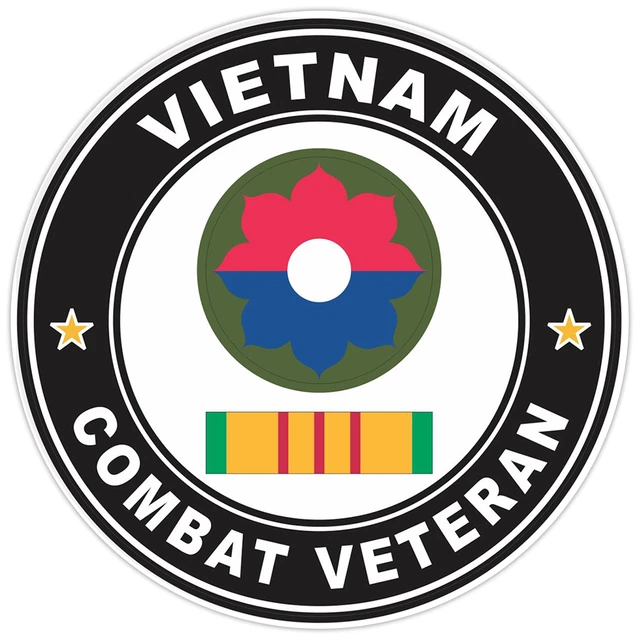 DOPASTICKER 9Th Infantry Division Vietnam Combat Veteran With Ribbon ...