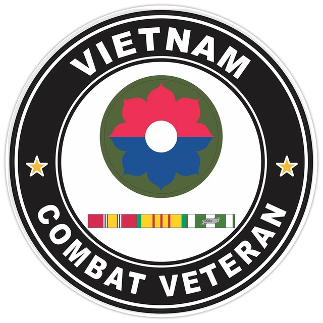 DOPASTICKER 9Th Infantry Division Vietnam Combat Veteran With Ribbon ...