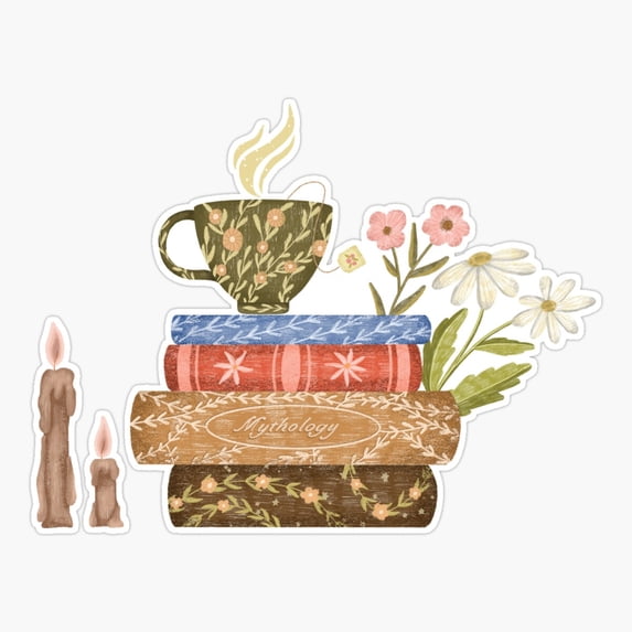 DOPASTICKER A Book A Day Keeps Reality Away Sticker, Phone Sticker Car ...