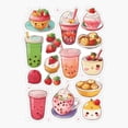 DOPASTICKER A Cute Bubble Tea Cup With Kawaii Fruits And Sweets And ...